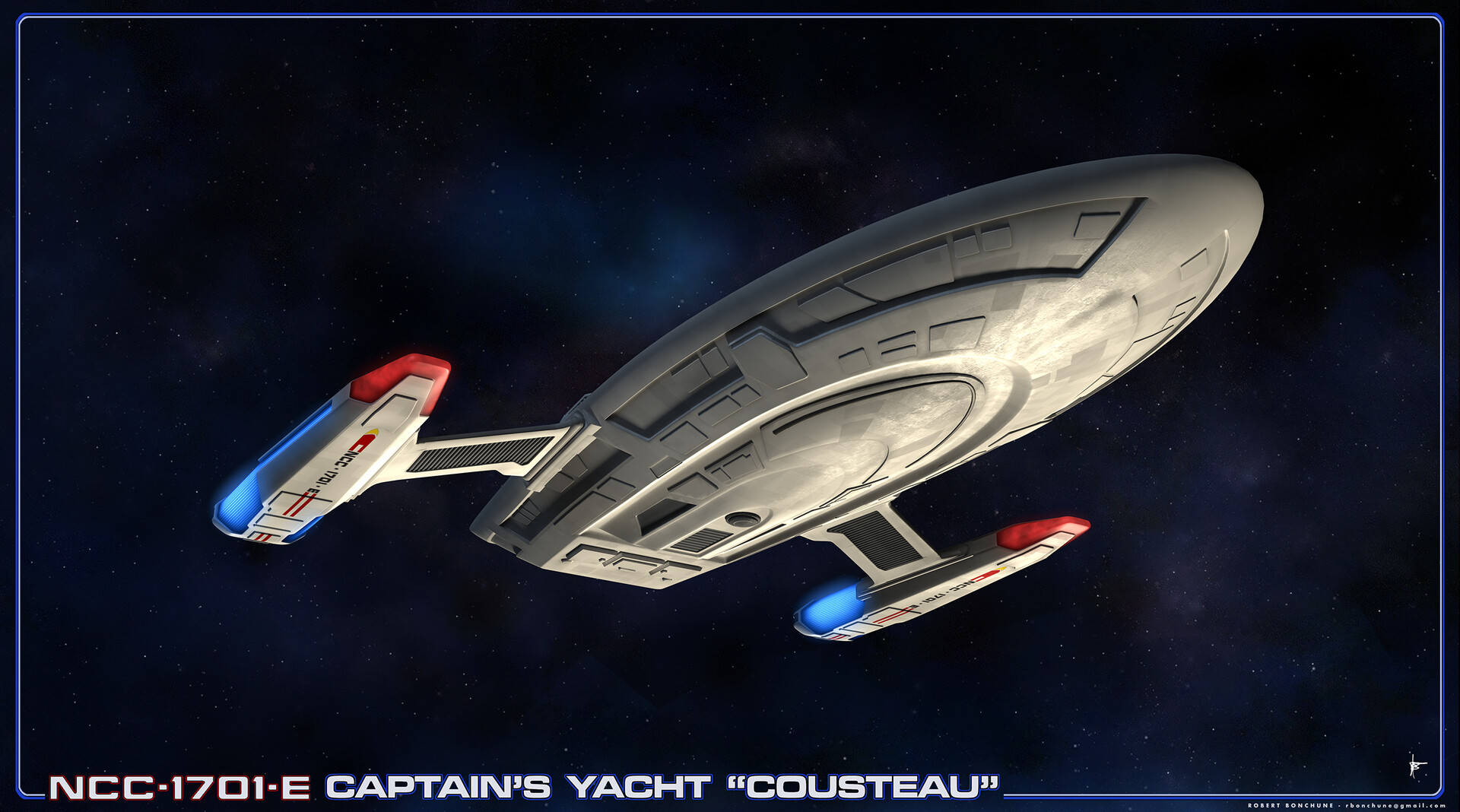 Robert Bonchune - Captain's Yacht "Cousteau" NCC-1701-E (Star Trek ...