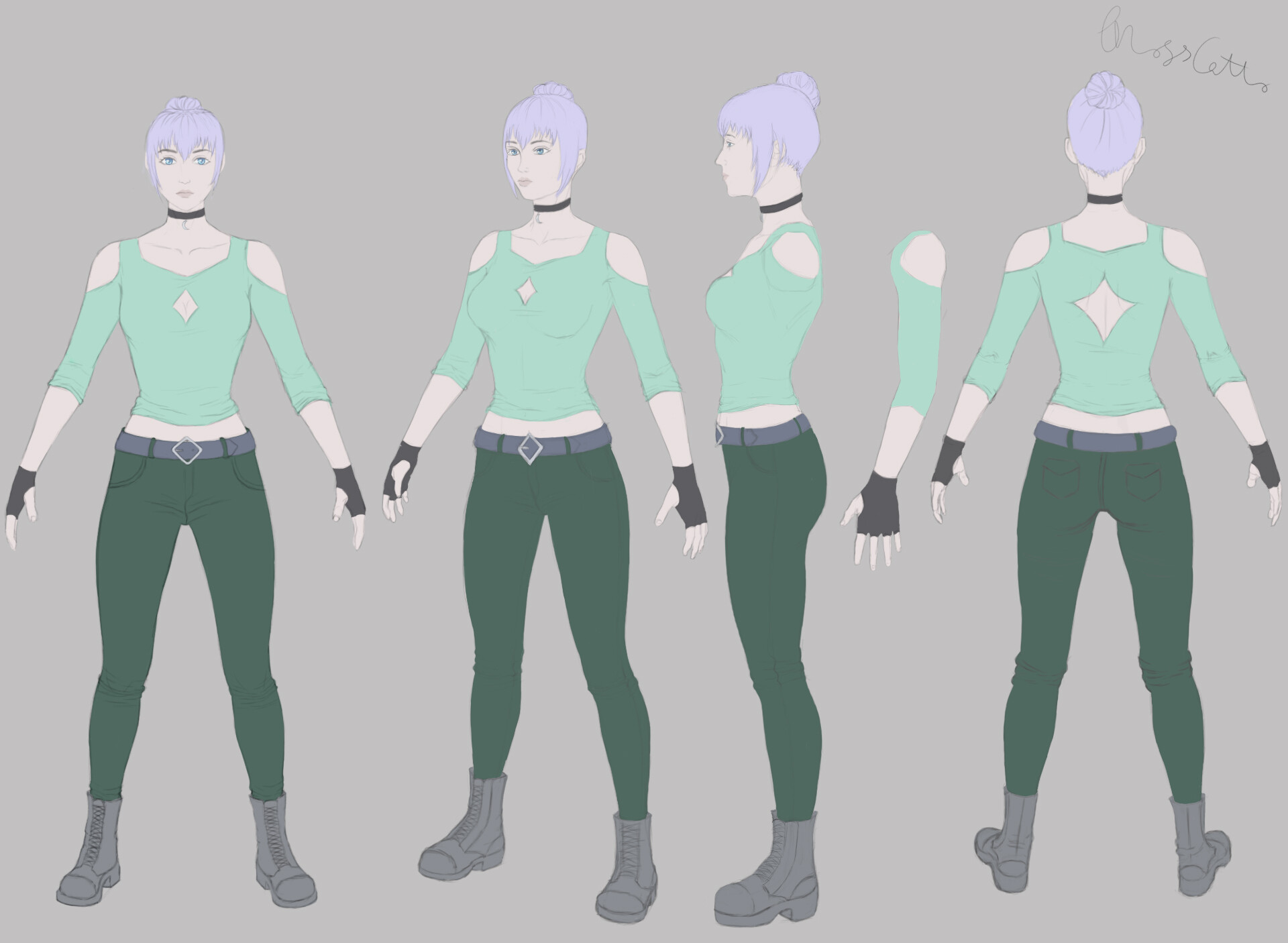 ArtStation - Rae Character Turnaround Chart