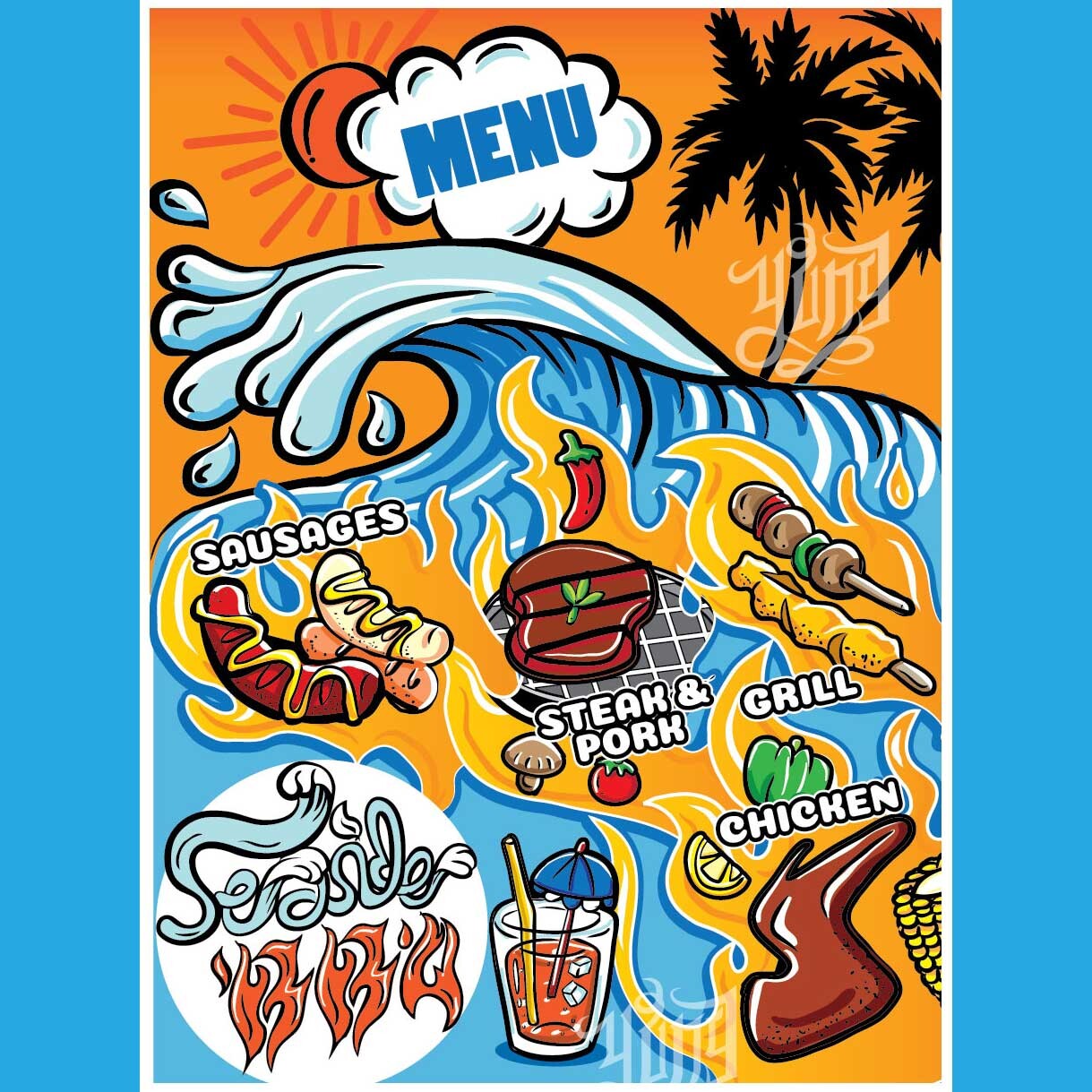 ArtStation - Seaside stall menu design