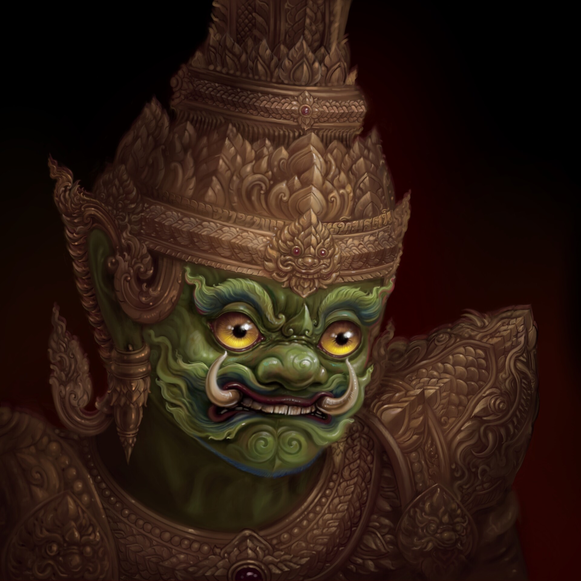 ArtStation - thai demon Guardian Yaksha