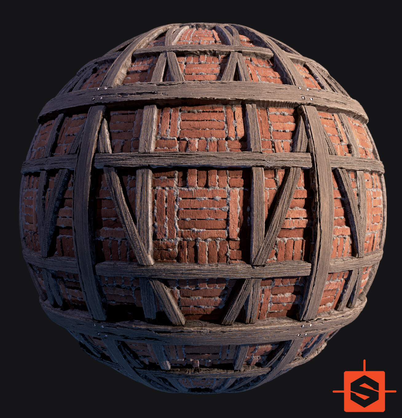 ArtStation - Substance Designer Practice--ancient brick wall (03)
