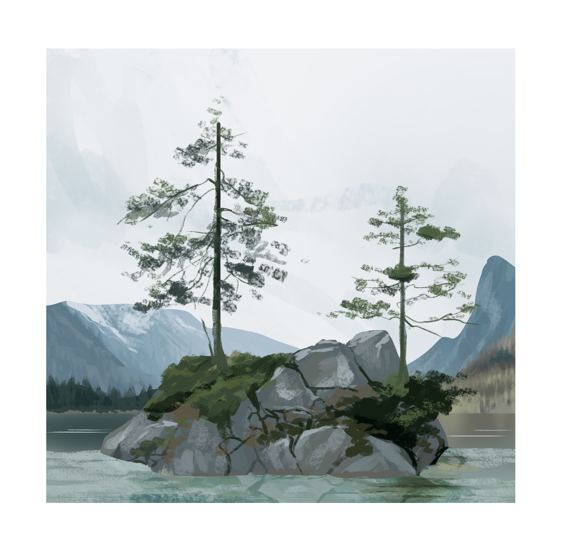 ArtStation - Grim Forest - Landscape Study