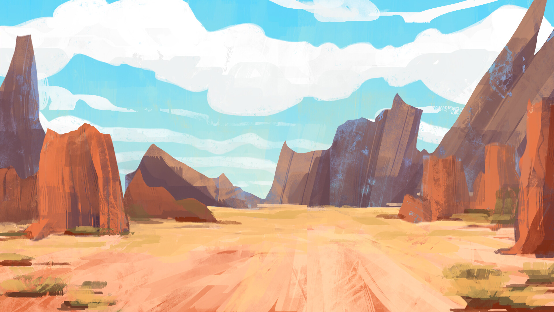 ArtStation - Arrival on Sirius/background painting , Milena Buisson