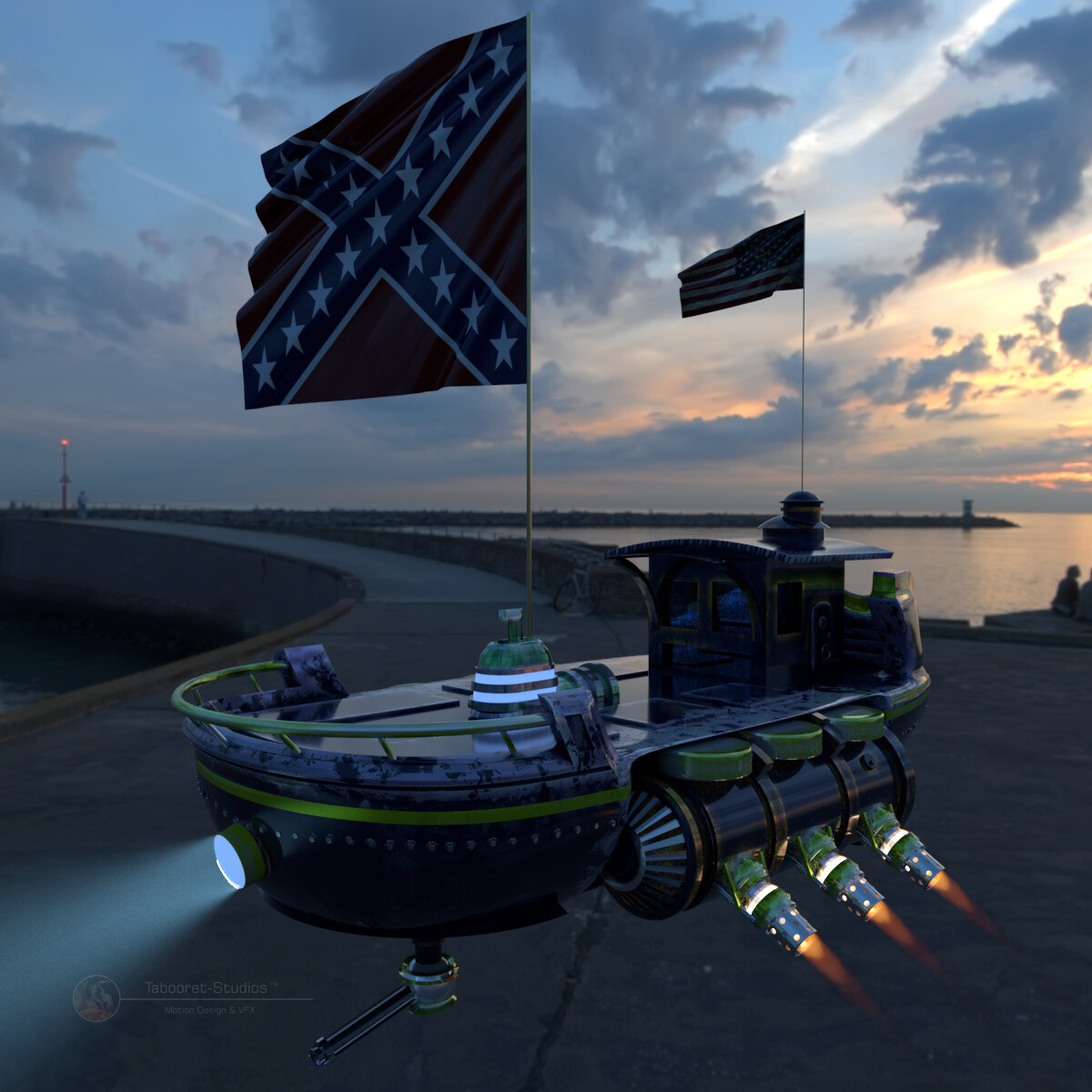 ArtStation - BioShock_ship_2 (new textures)