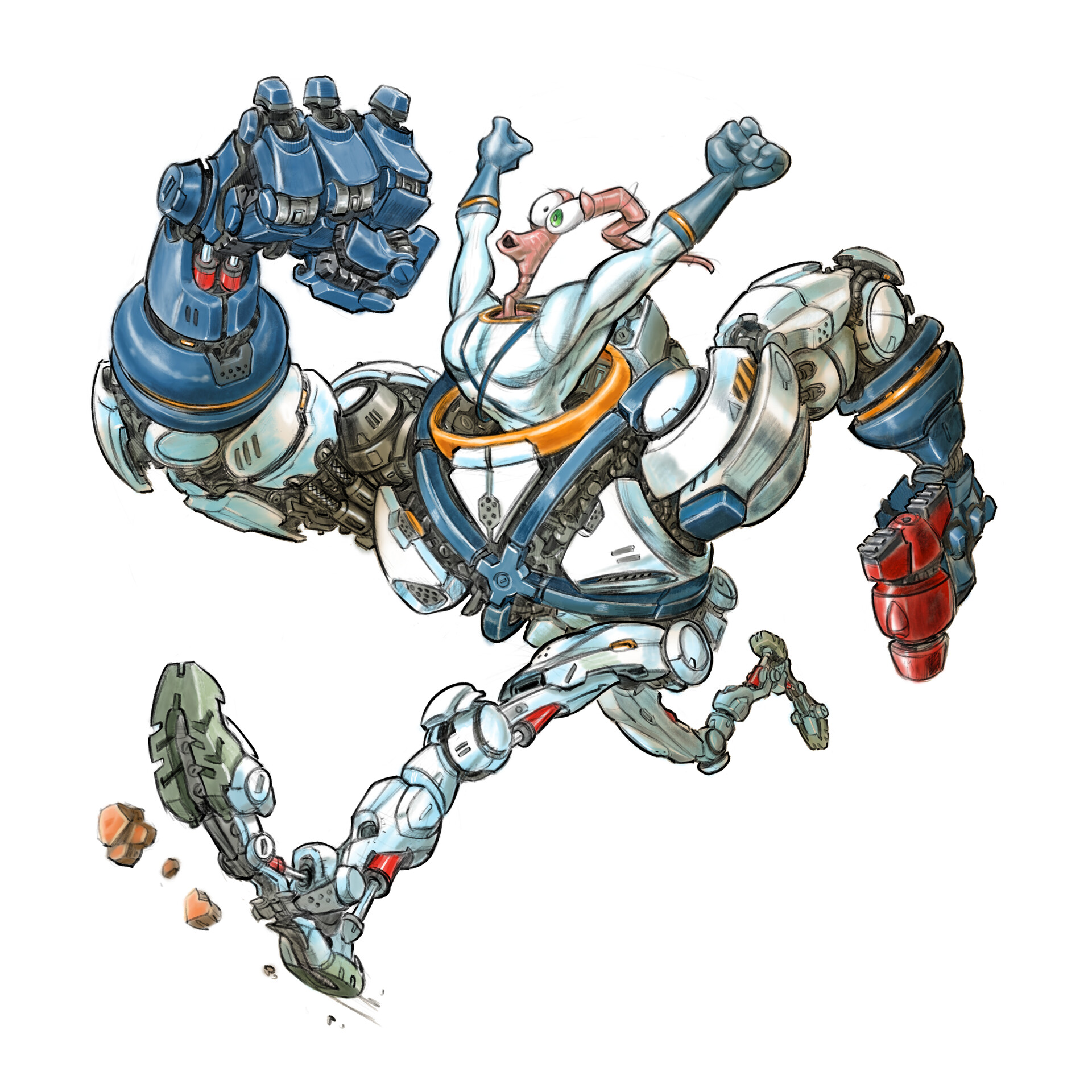 ArtStation - Earthworm Jim Suit Within A Suit Design