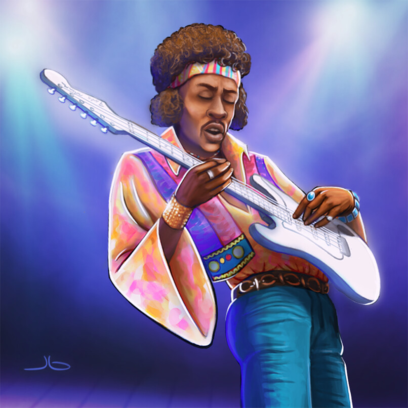 ArtStation - Jimi Hendrix