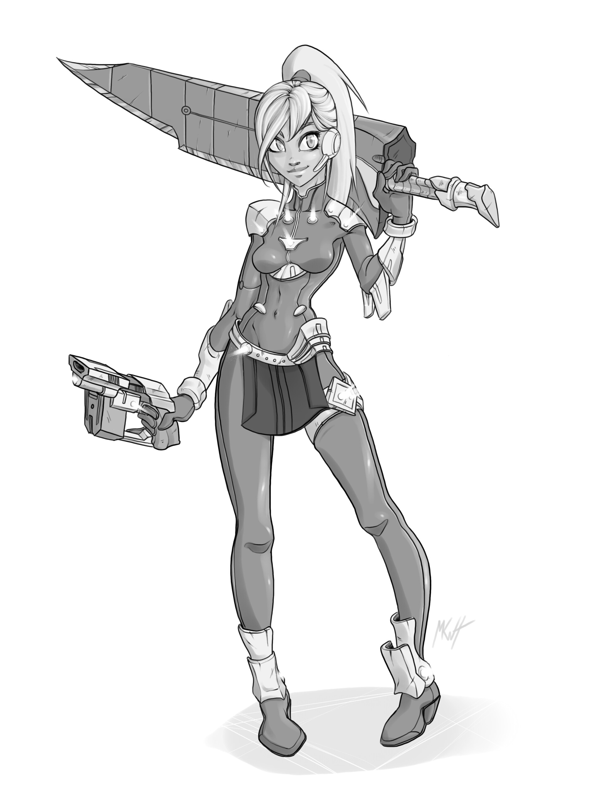 ArtStation - Manga-style High-tech agent