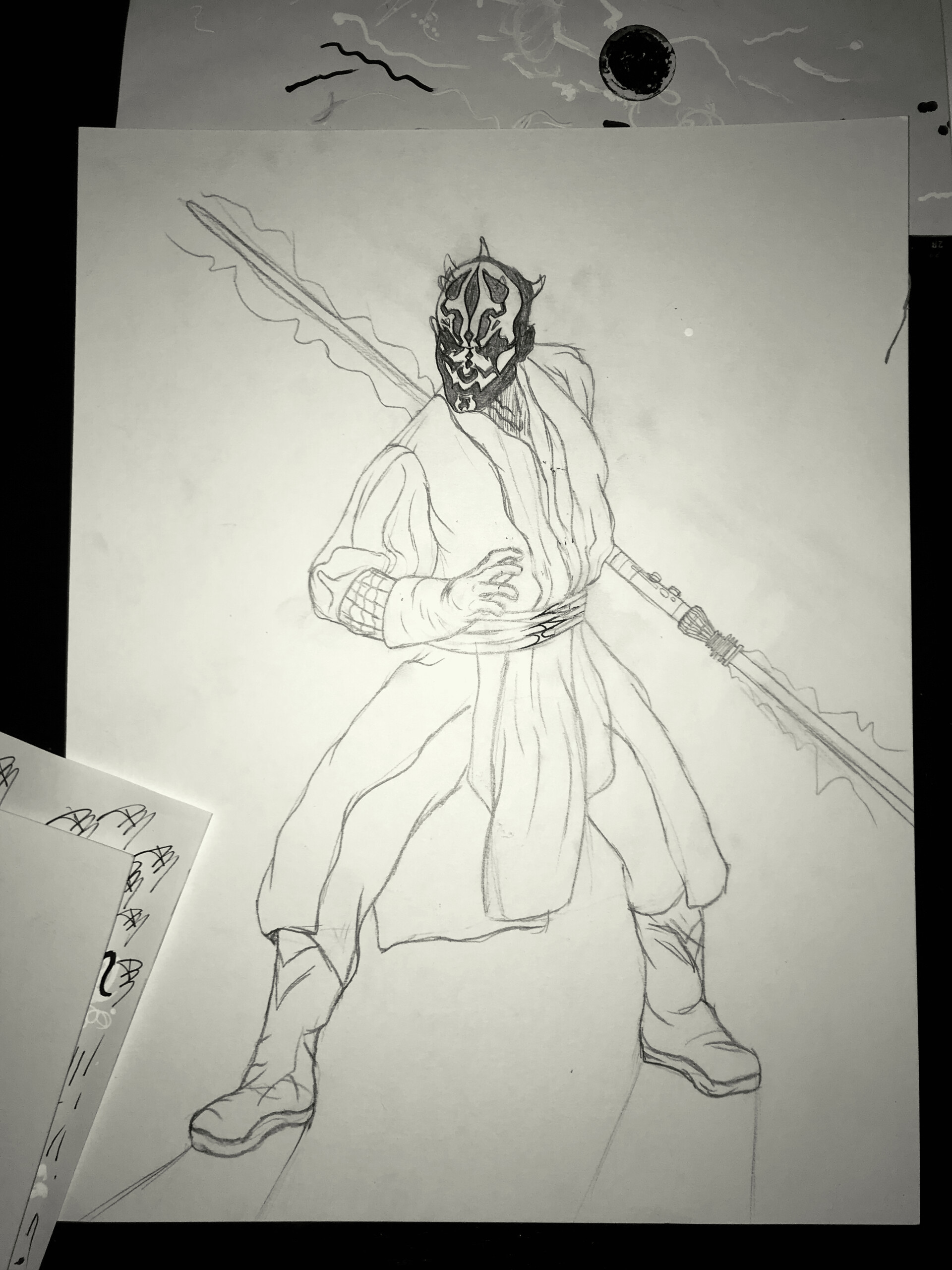 Darth Maul Full Body Drawing