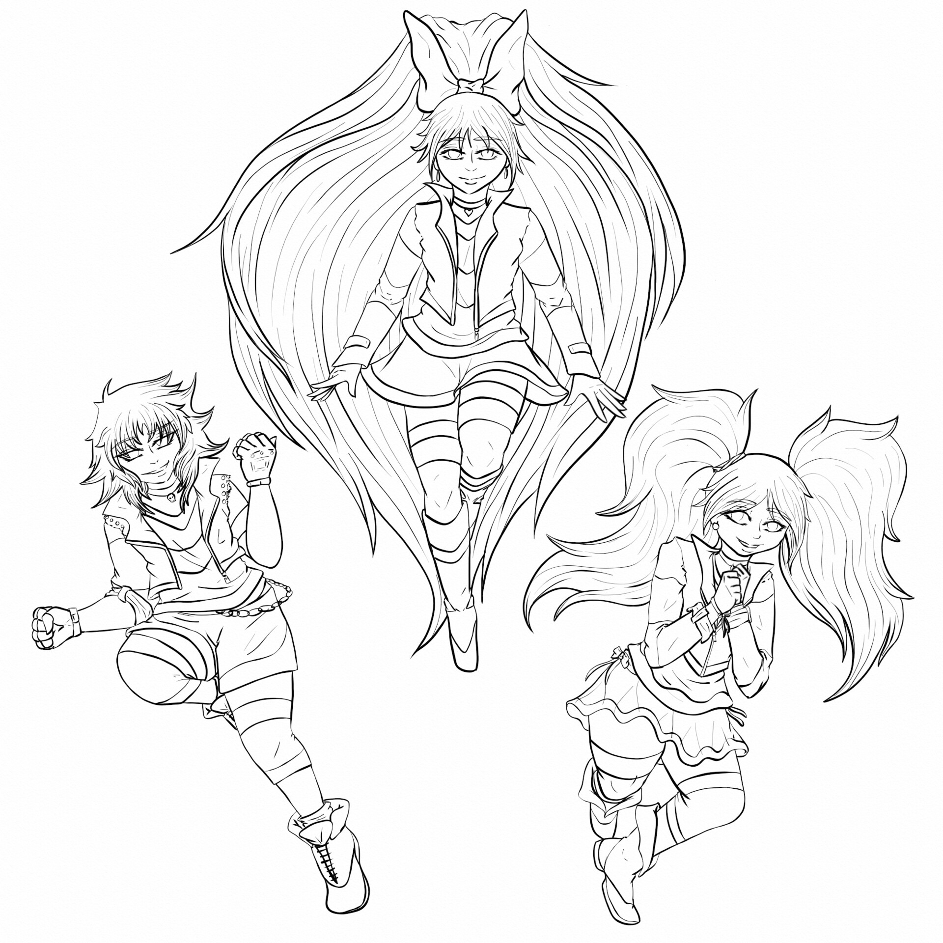 anime powerpuff girl coloring page