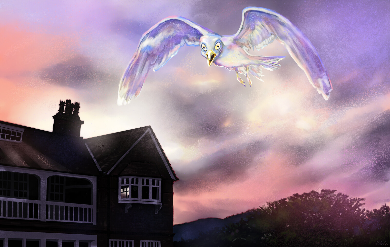 ArtStation - Sunset Seagull!