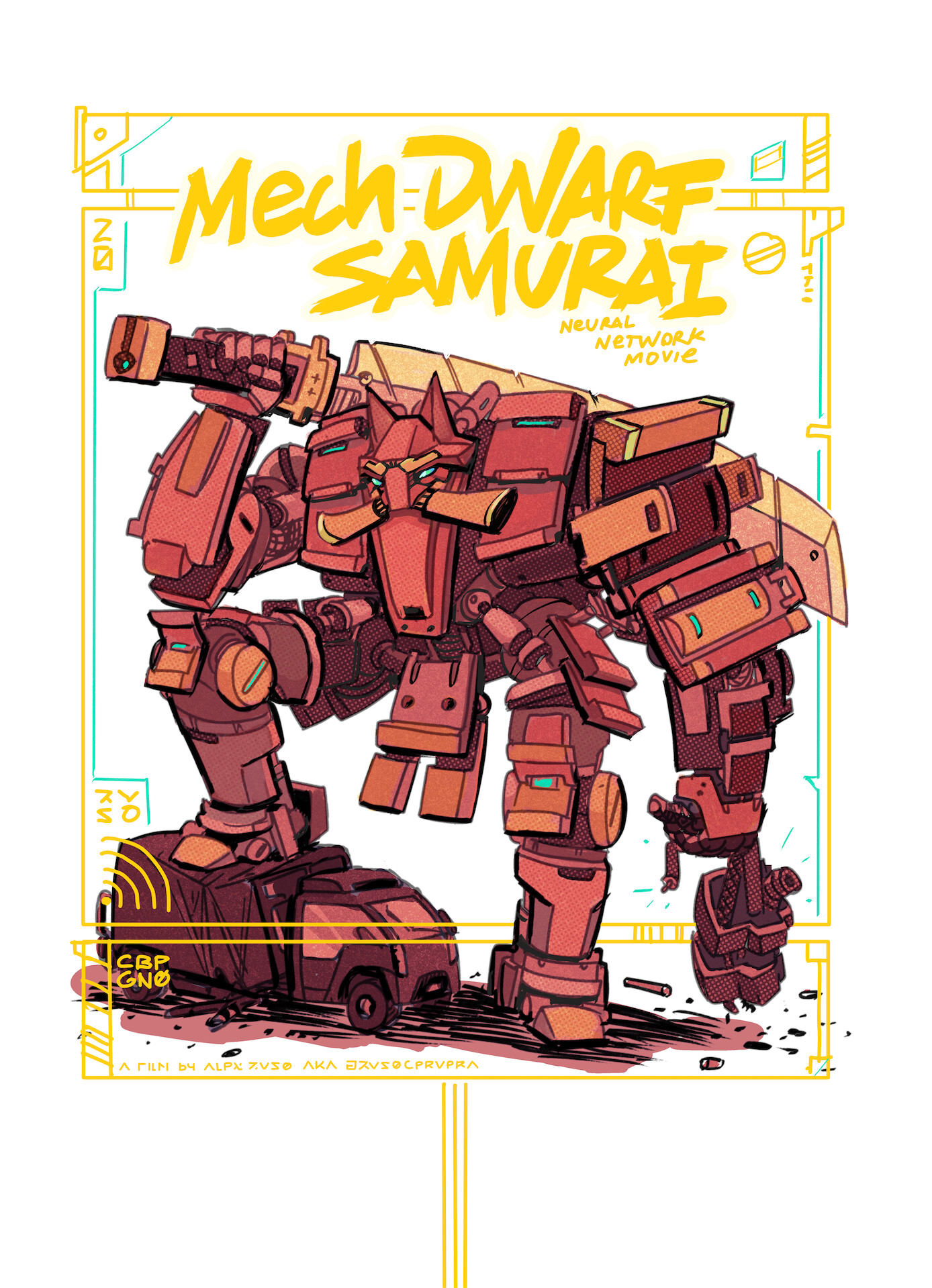 ArtStation - Mech Dwarf Samurai