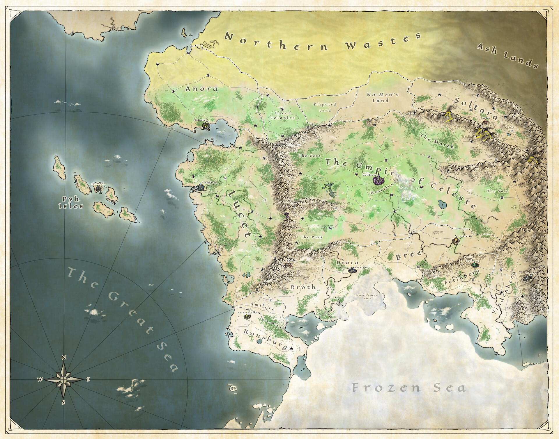 ArtStation - Another fantasy map commission