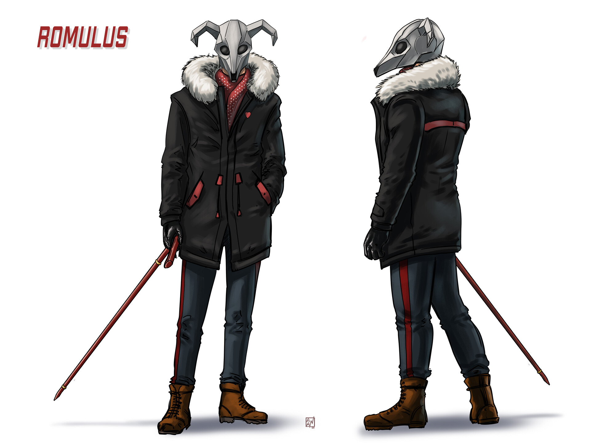 ArtStation - romulus costume design sheet for stryde comic