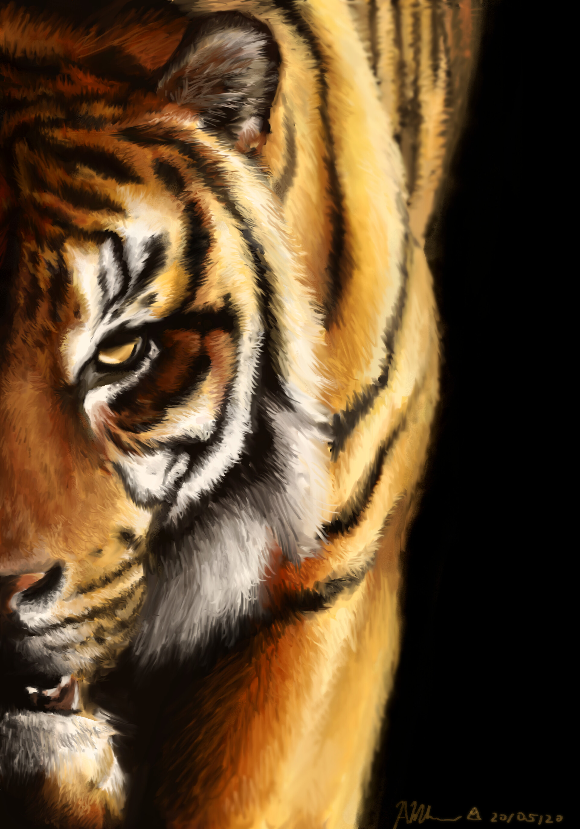 ArtStation - Tiger - Realistic Animal Portrait