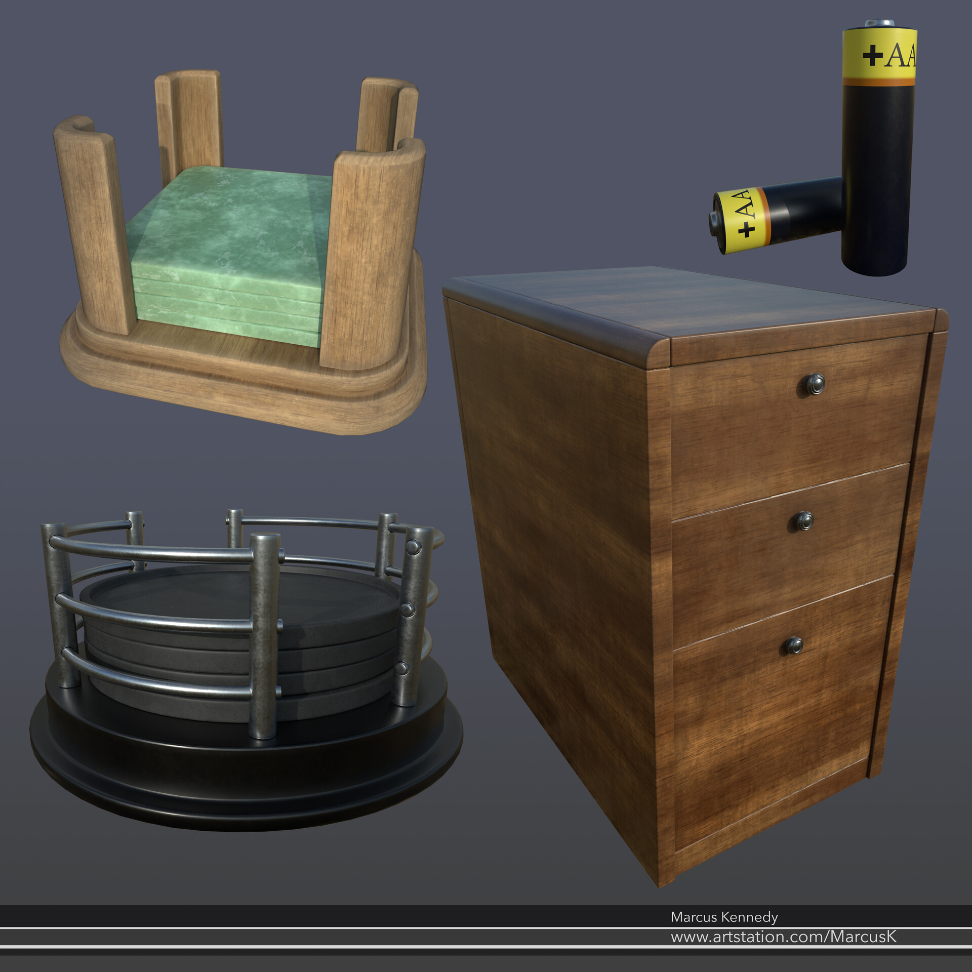 ArtStation - Assorted Props for Freelance August 2020