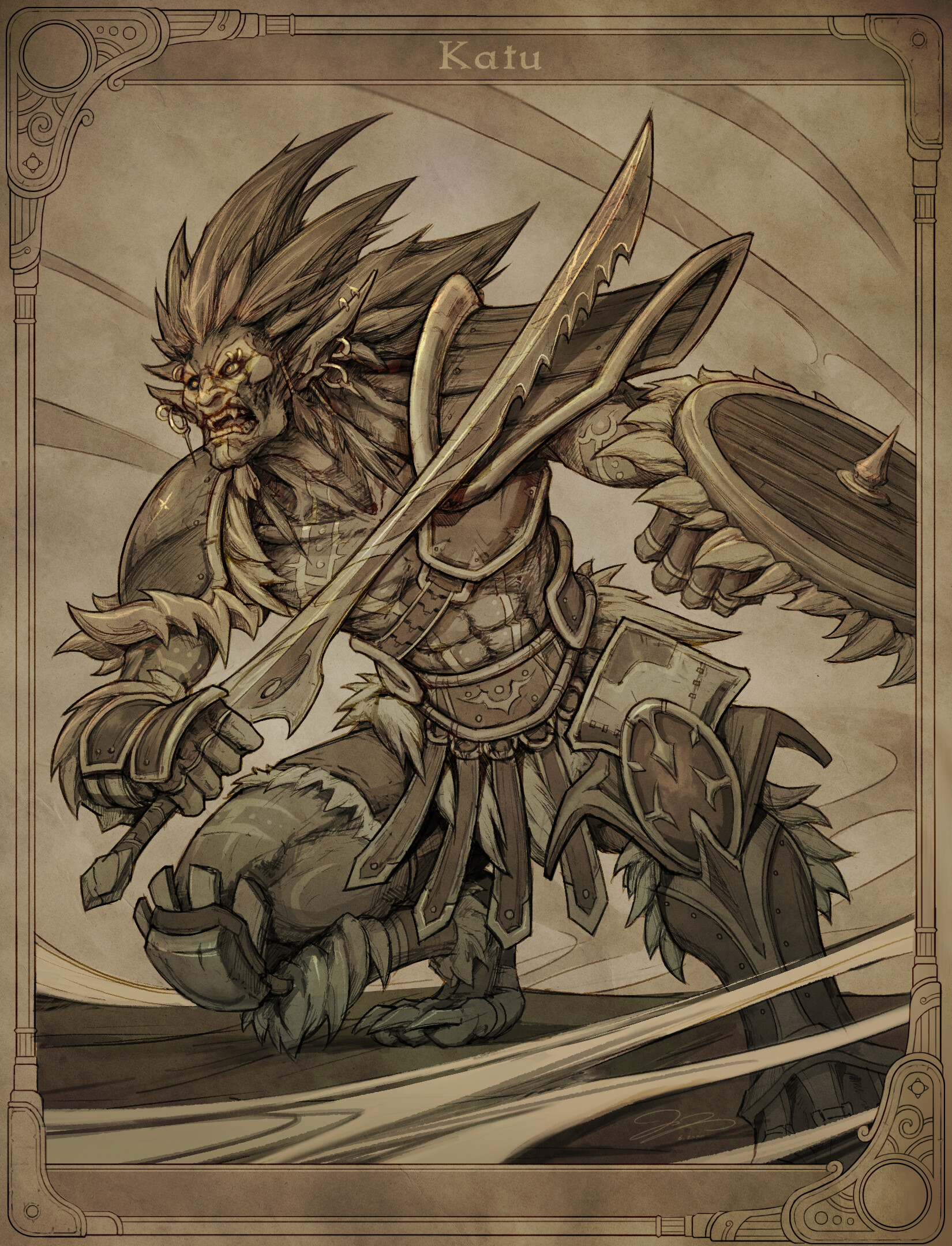 ArtStation - Katu, the Gorren Fighter