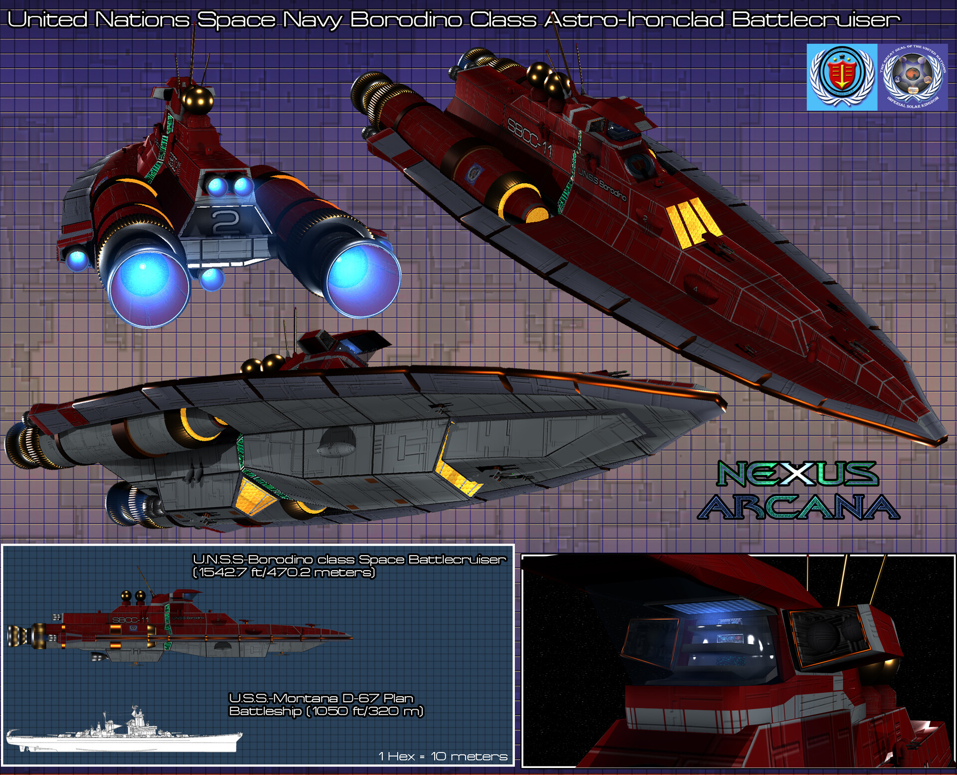 ArtStation - UN Solar Empire Borodino Class Battlecruiser