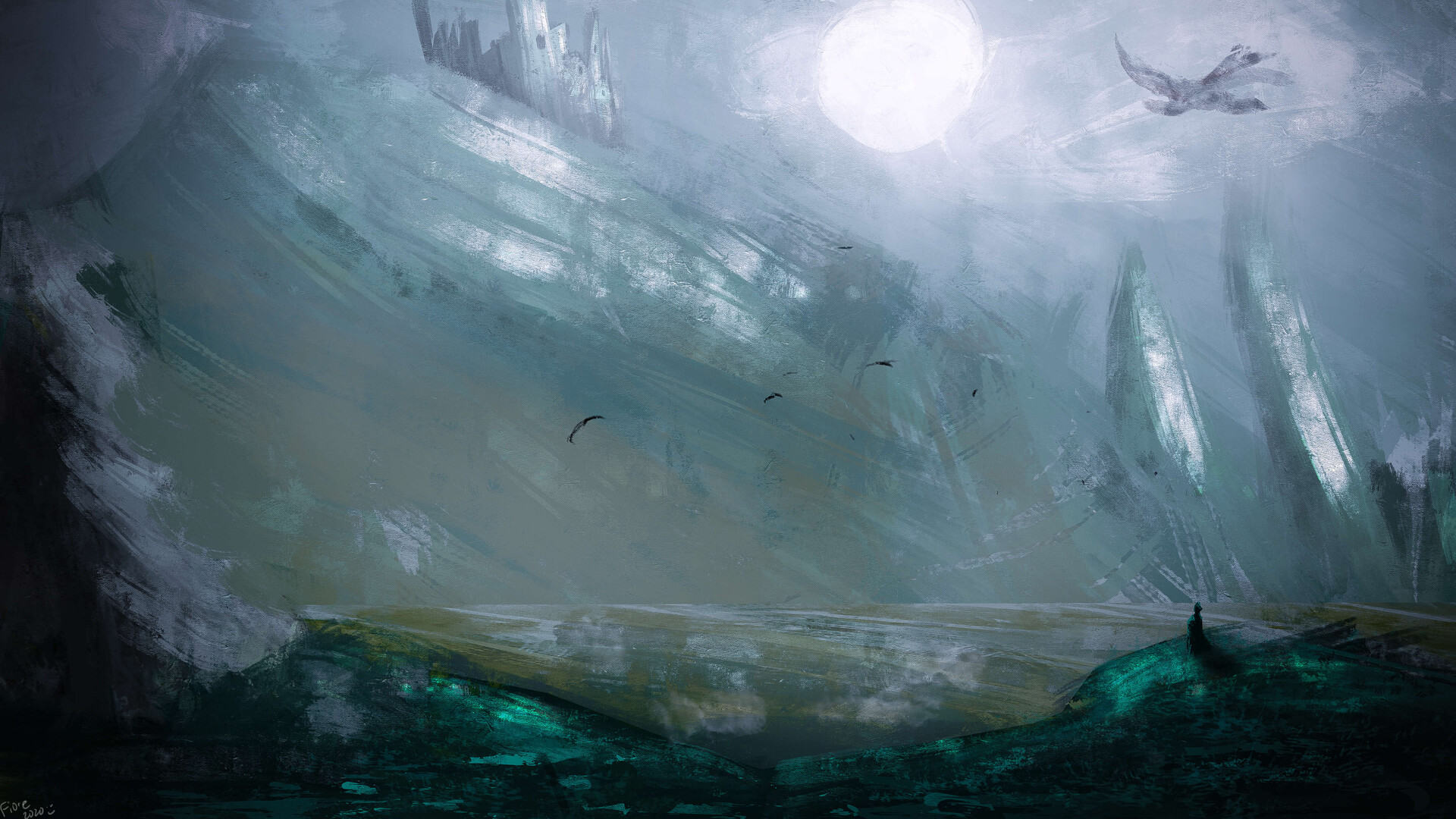 ArtStation - Snowy Keep (sketch)