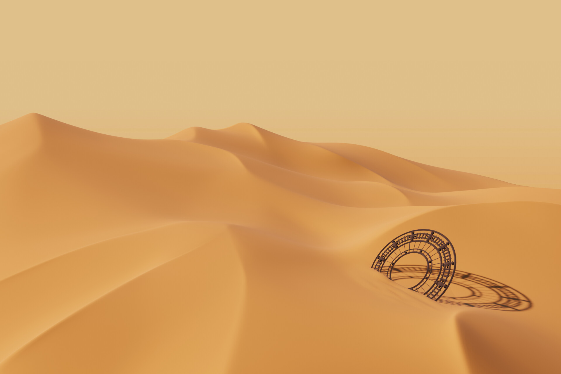 ArtStation - Clock face Desert