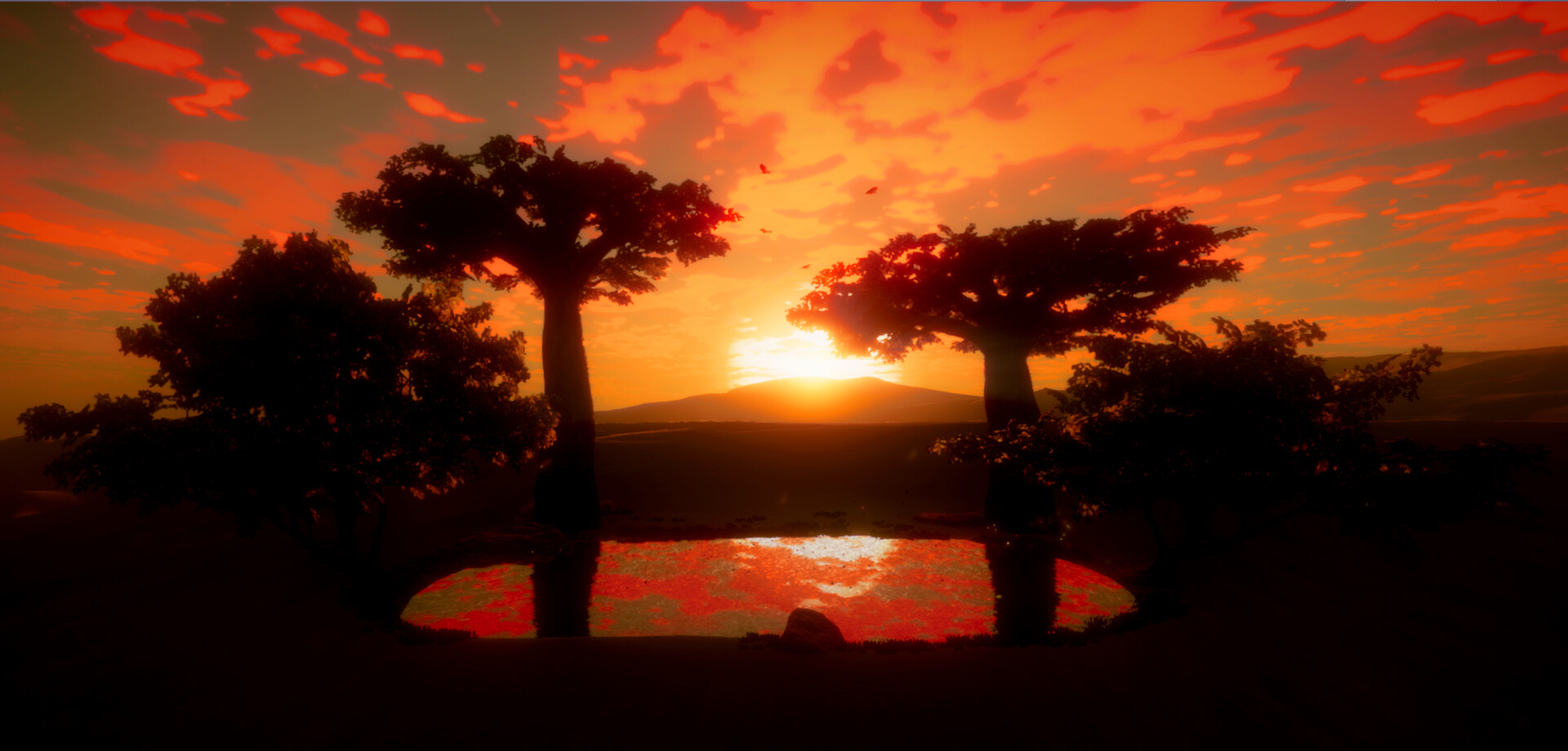 ArtStation - Oasis Sunset