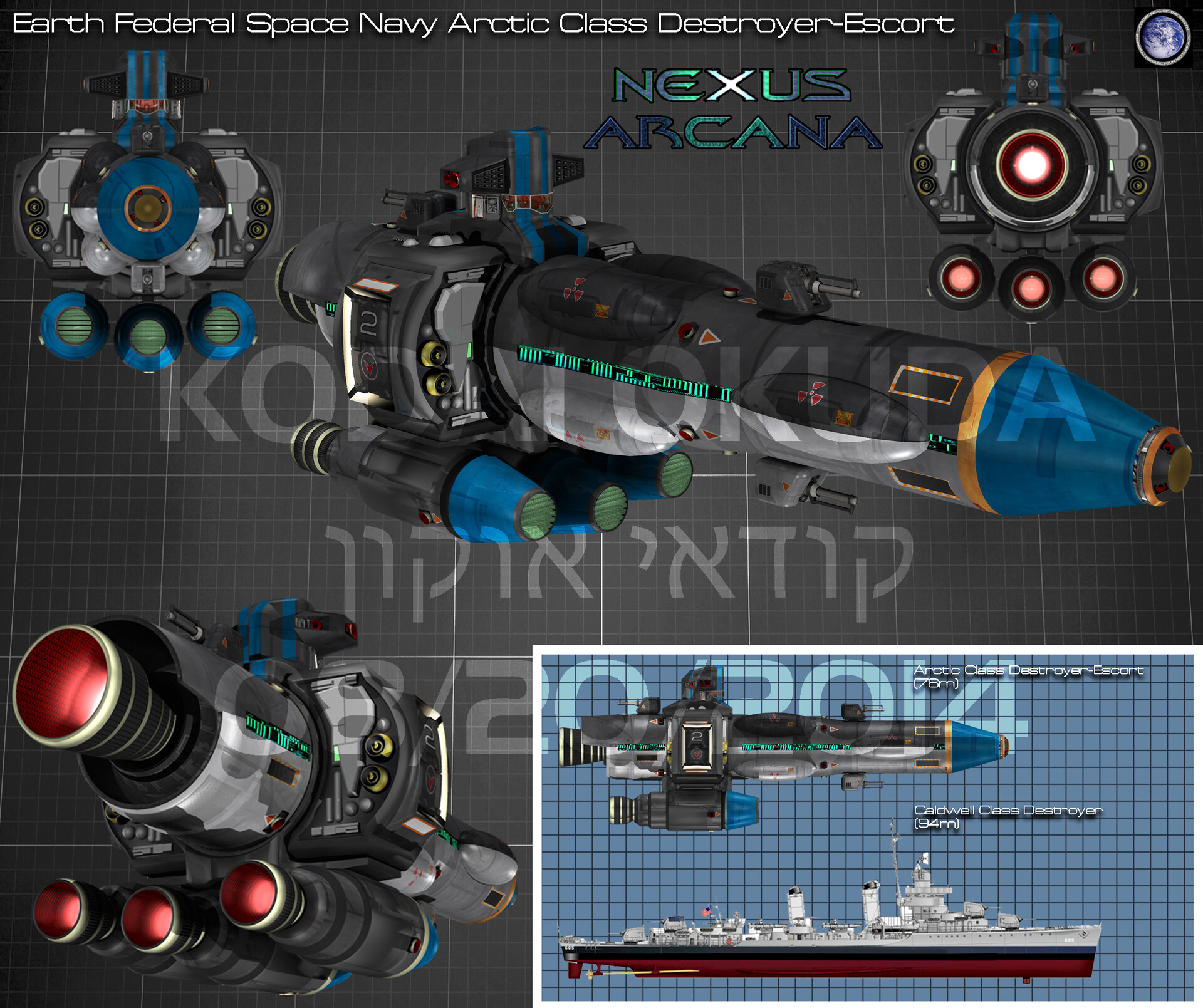 ArtStation - Earth Federal Republic Arctic Class Destroyer-Escort