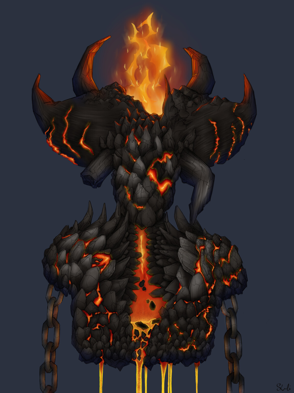 ArtStation - Chained Fire Elemental
