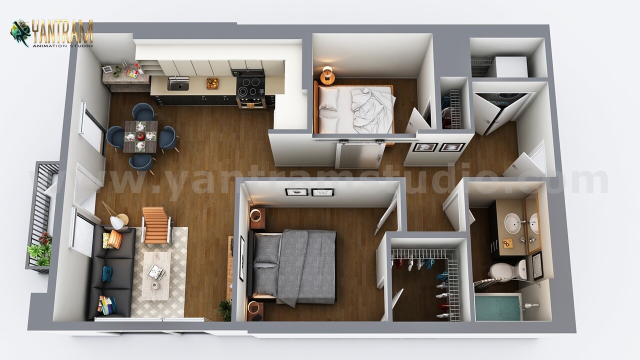 Yantram Architectural Design Studio - Two Bedroom Residential House Floor Plan Designer by ...