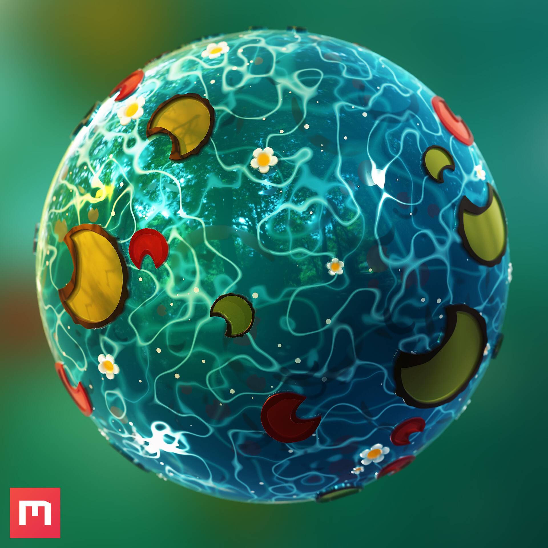 ArtStation - Stylized Water Pond - Quixel Mixer