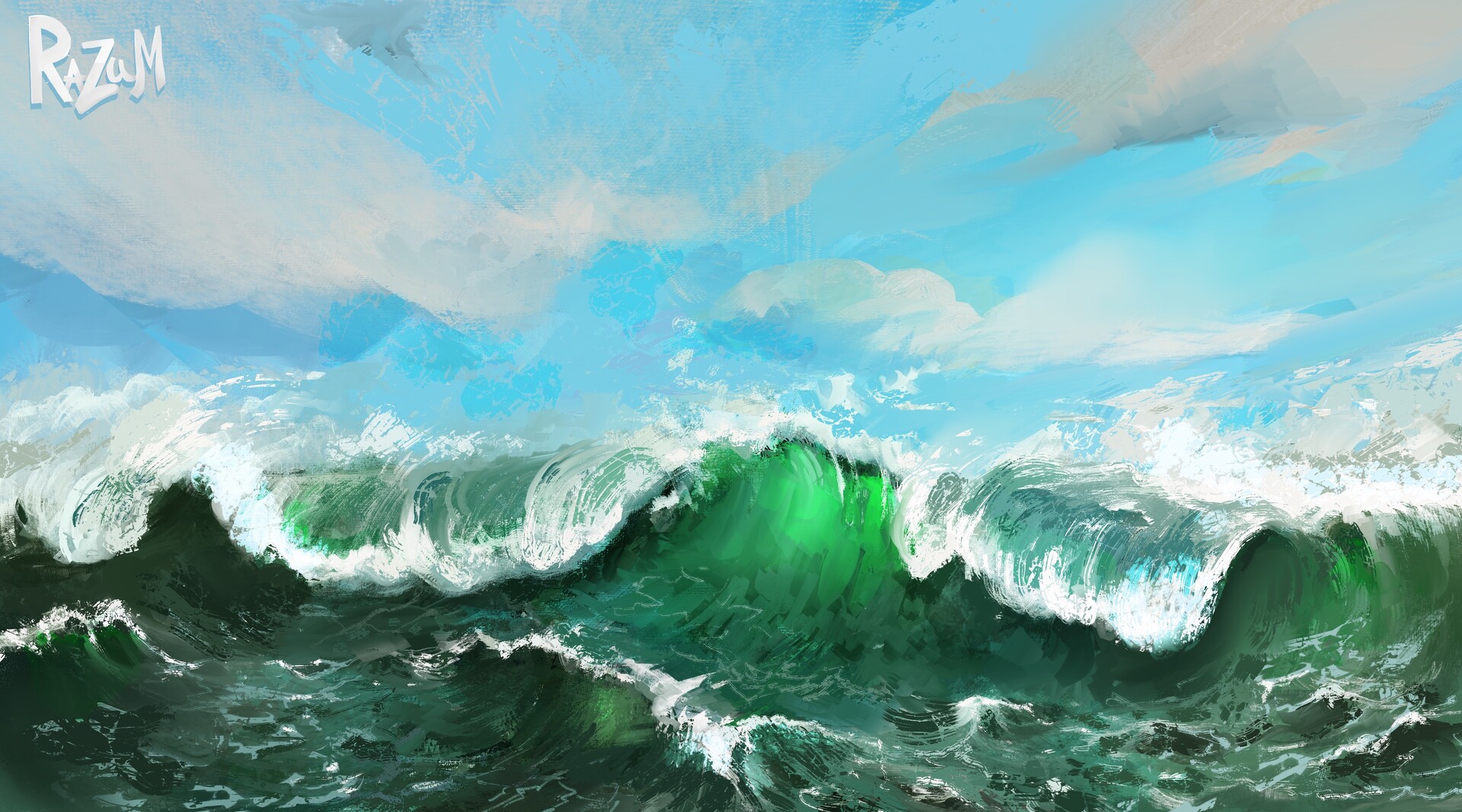 ArtStation - Ocean (Procreate)