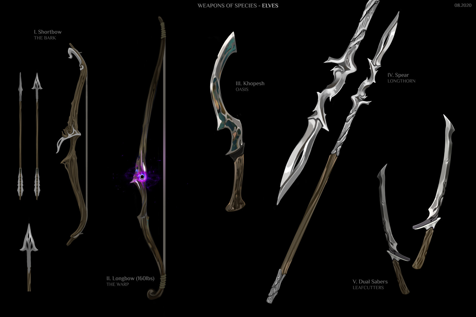 Yunus Emre Ozbay - Weapons of Species - Fantasy Weapon Concepts