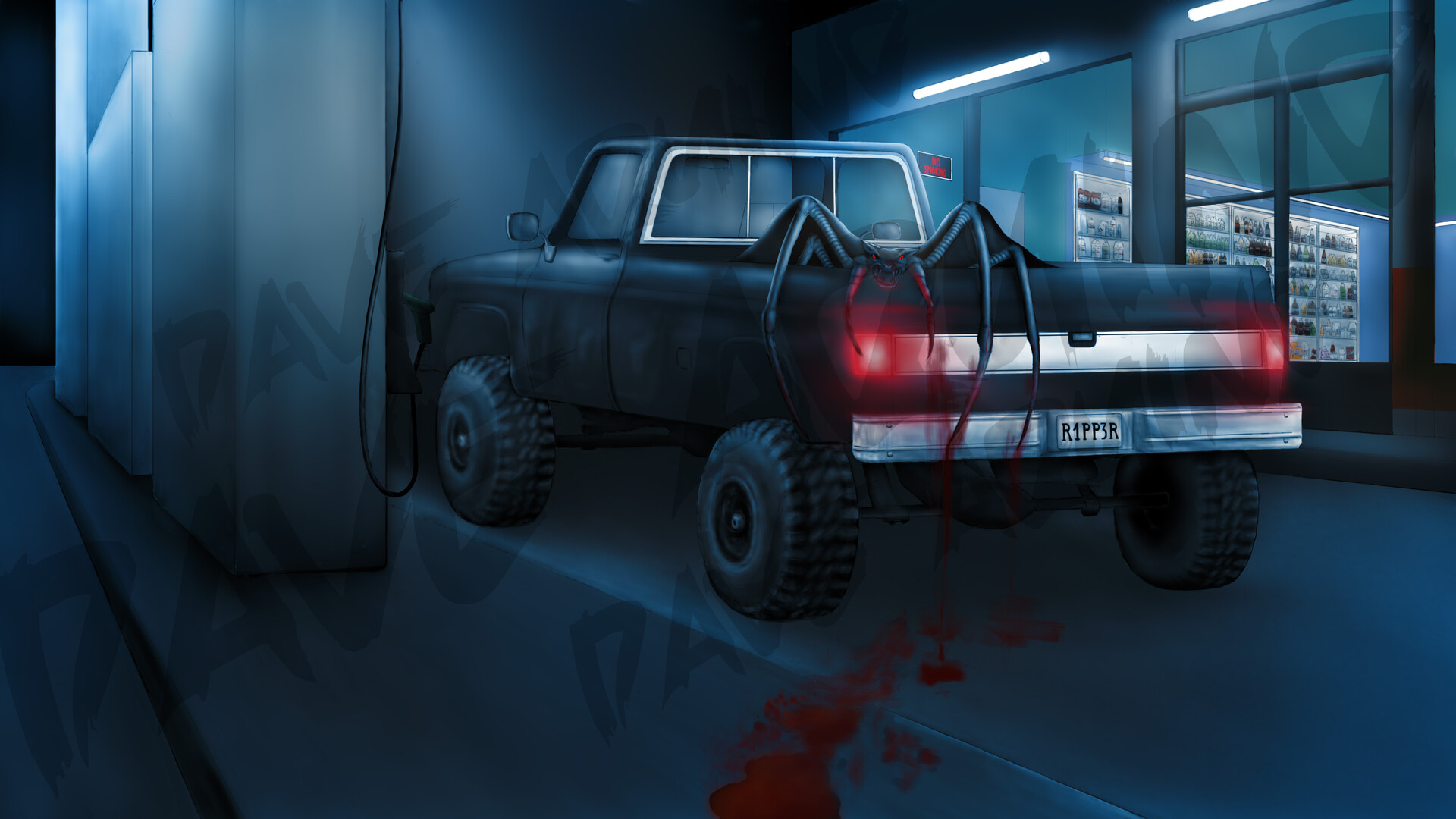 ArtStation - Poster Illustration - Horror & Sci-Fi Theme