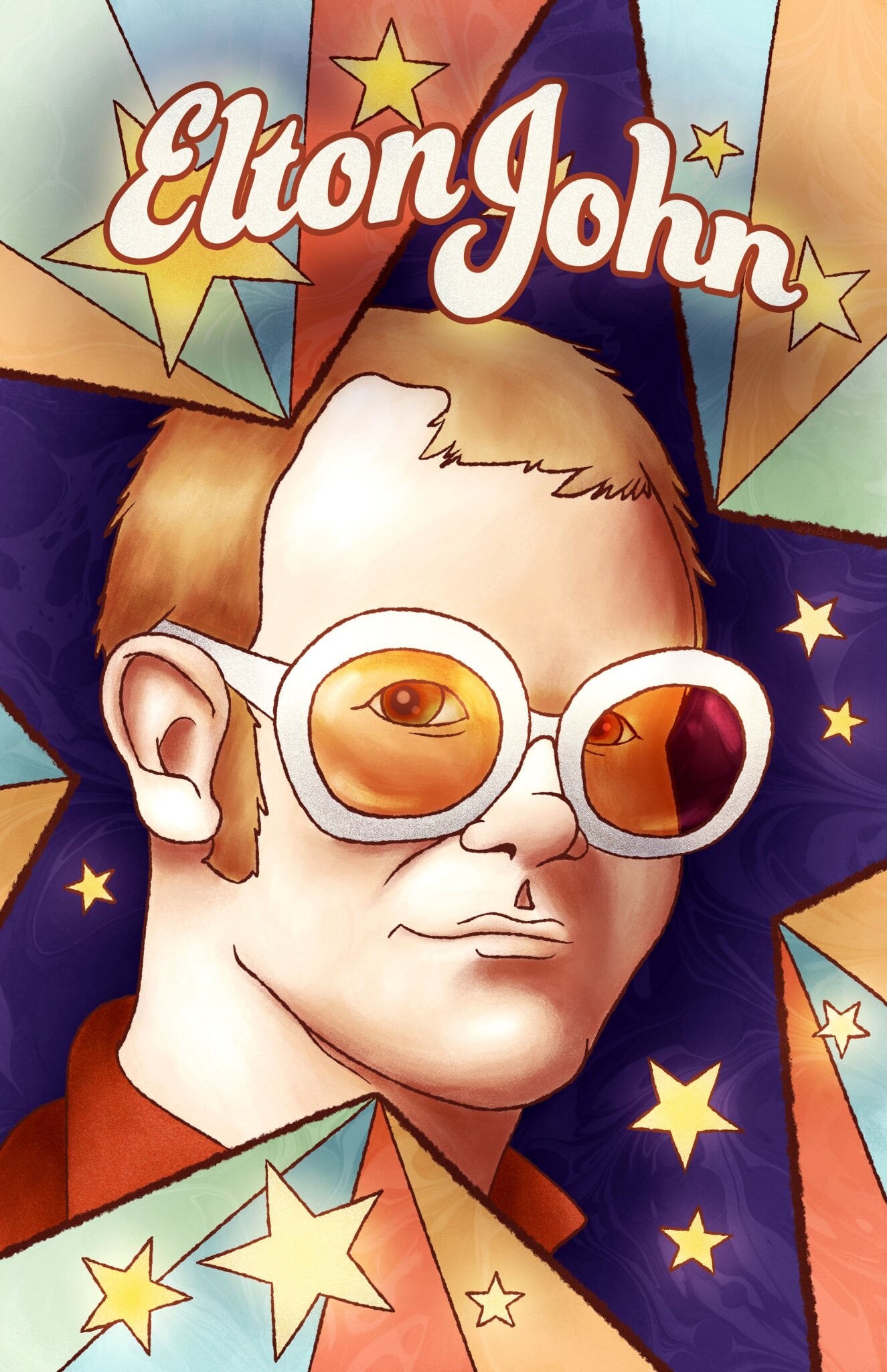 ArtStation - Elton John Portrait