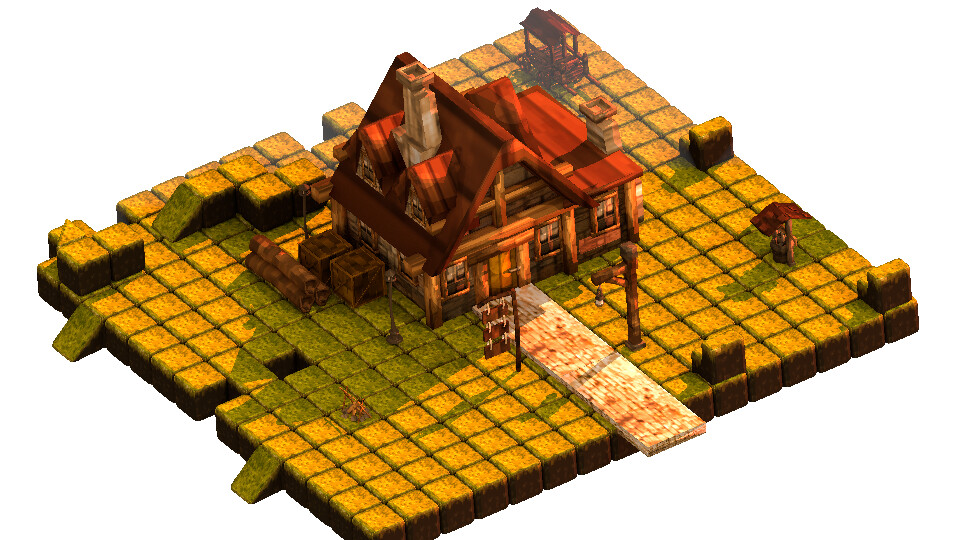 ArtStation - Top down pixel house
