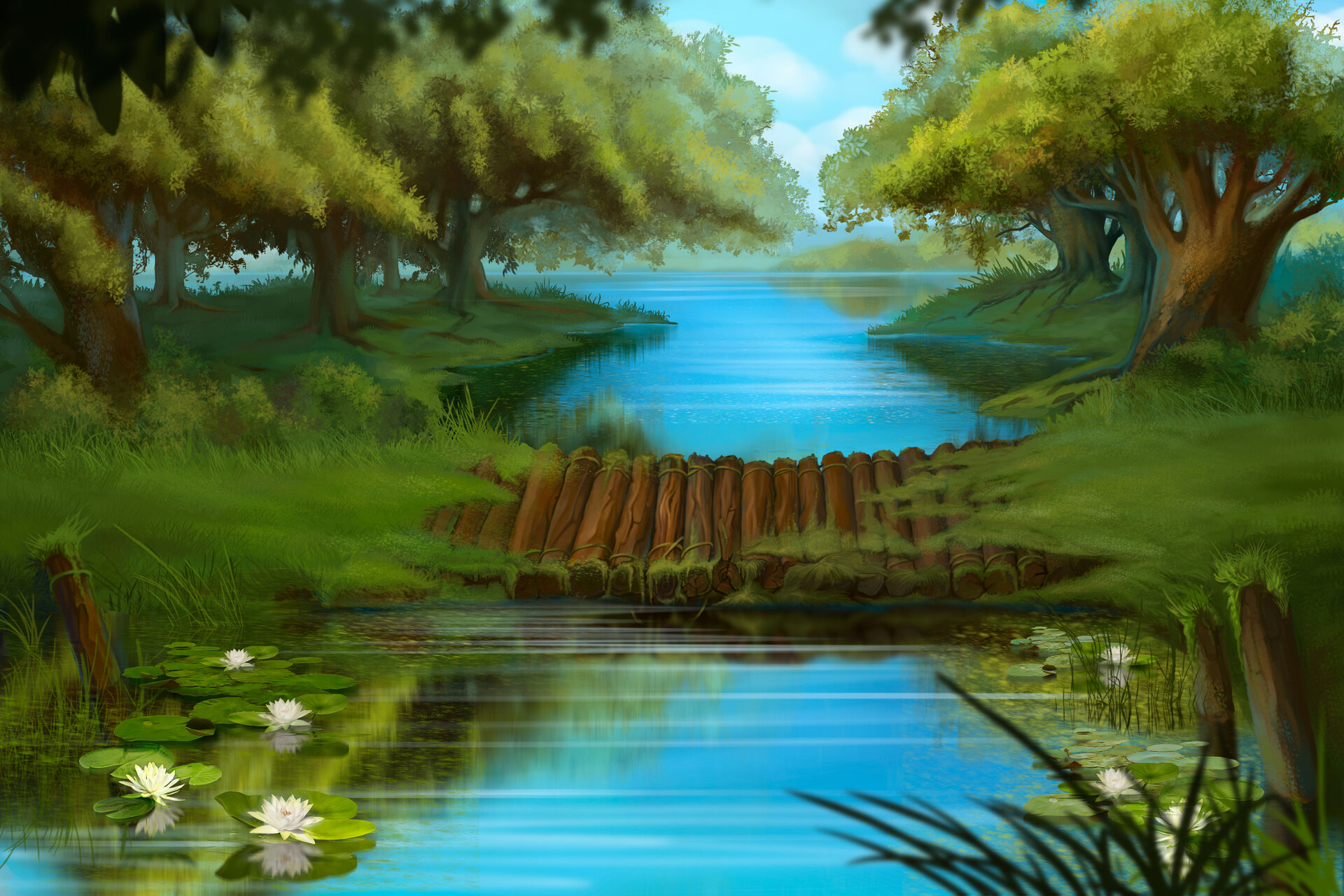 ArtStation - The river. Location for game.