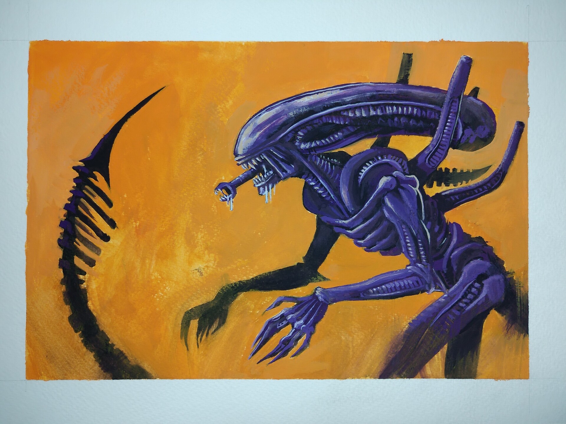 ArtStation - Xenomorph on guache