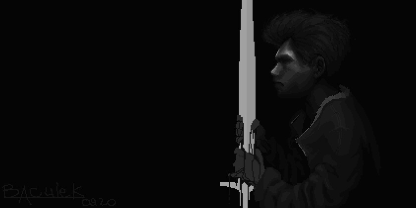 ArtStation - Pixel B&W Illustration