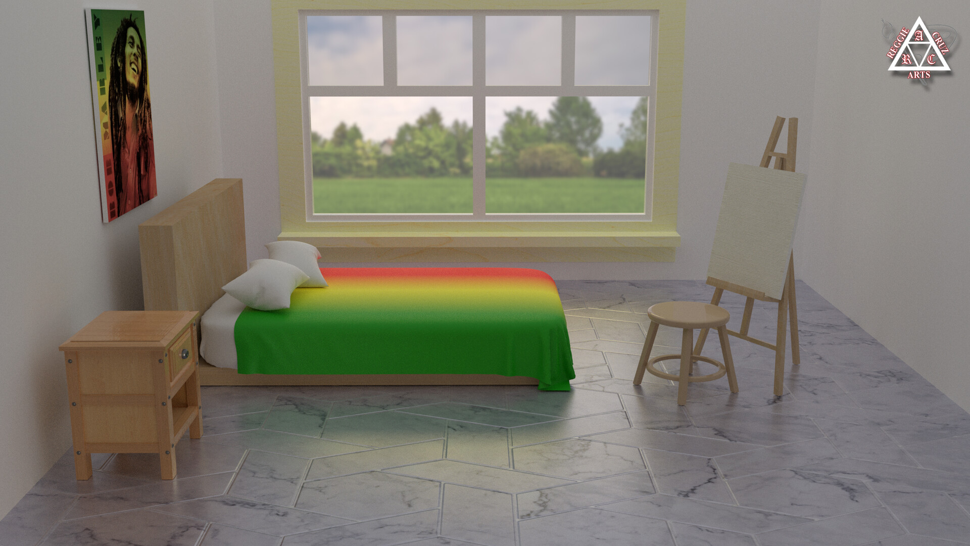 ArtStation - Simple Rasta Bedroom
