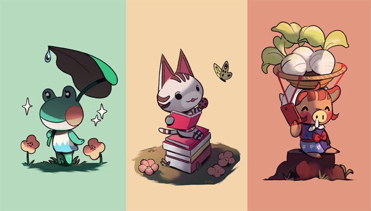 ArtStation - animal crossing (isabelle + 3 characters)