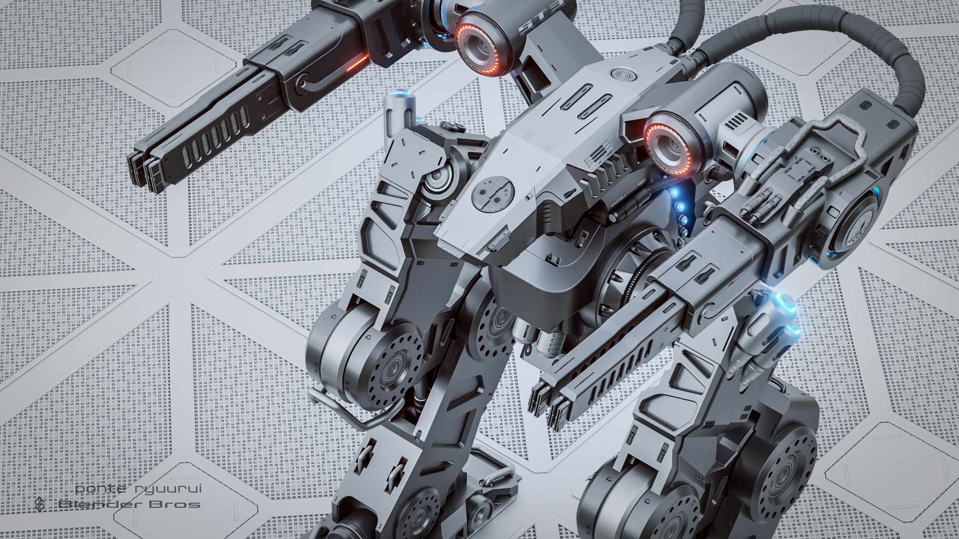 Ponte Ryuurui - RAVEN - assault mech concept for hard surface course