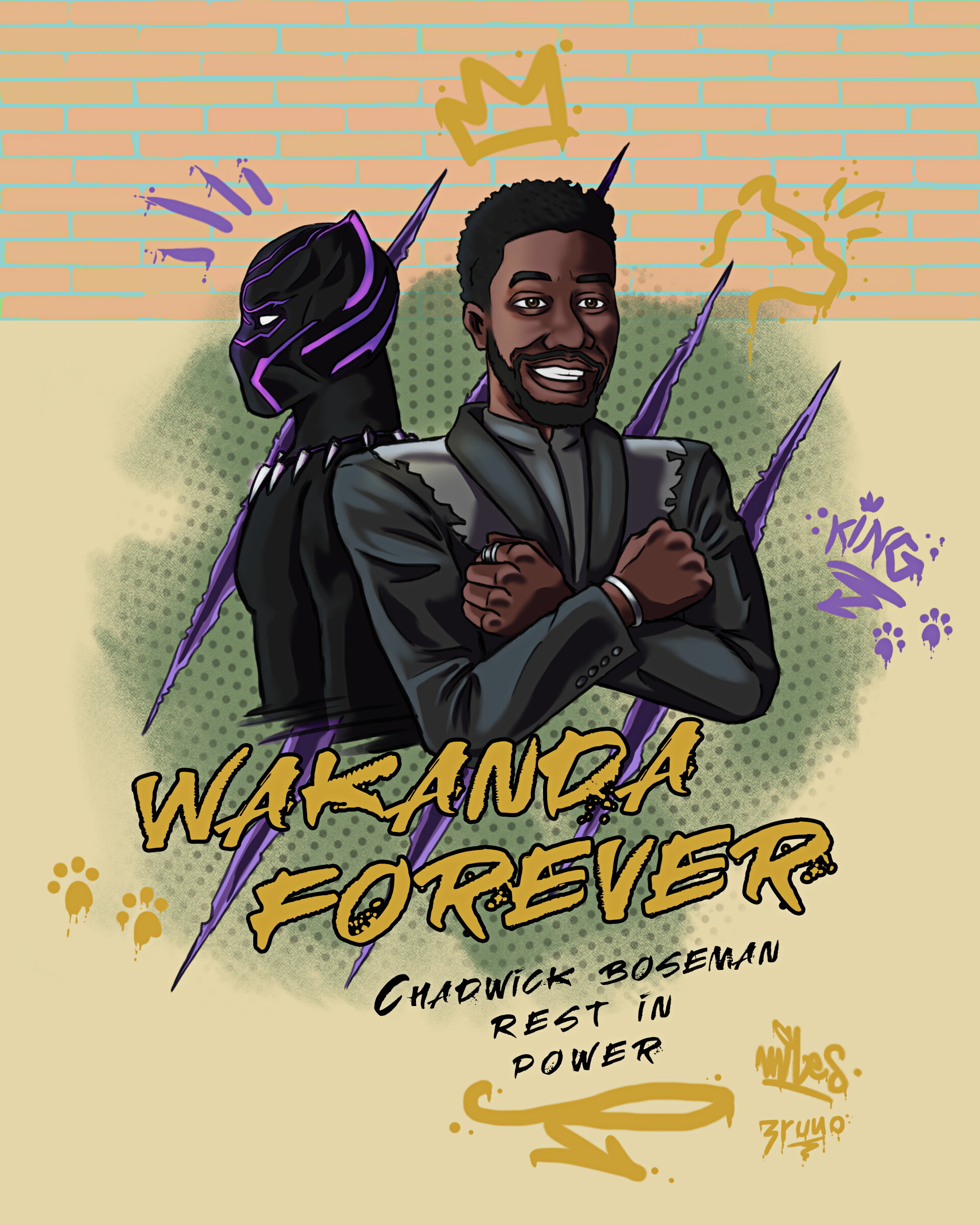 ArtStation - Chadwick Boseman tribute (Black Panther)