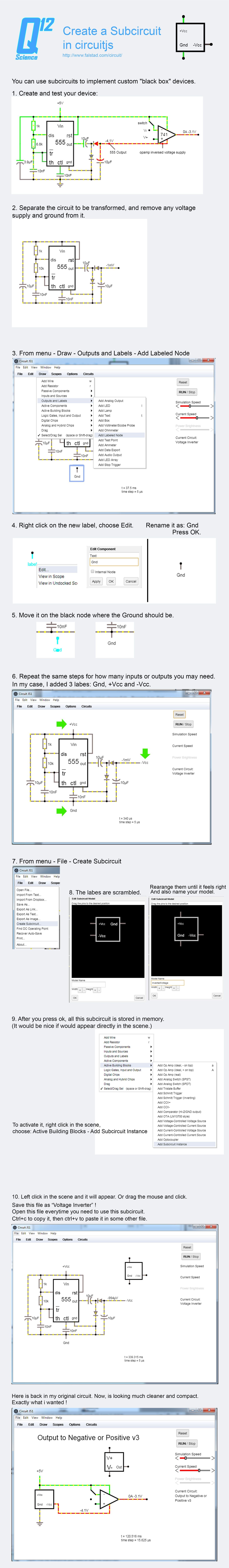 ArtStation - q20200917 Create a Subcircuit in circuitjs