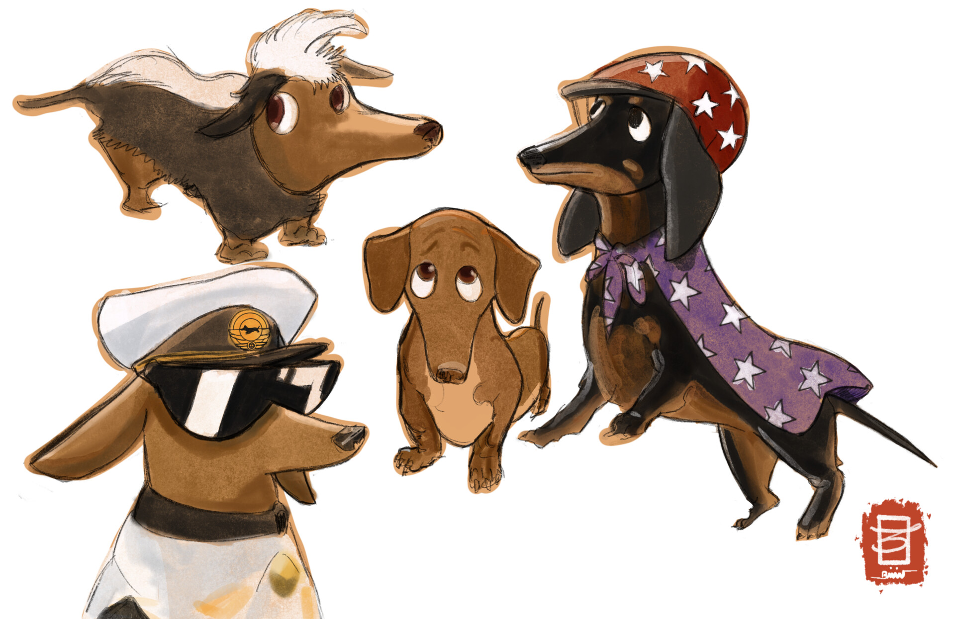 ArtStation - Dachshund Character Concept