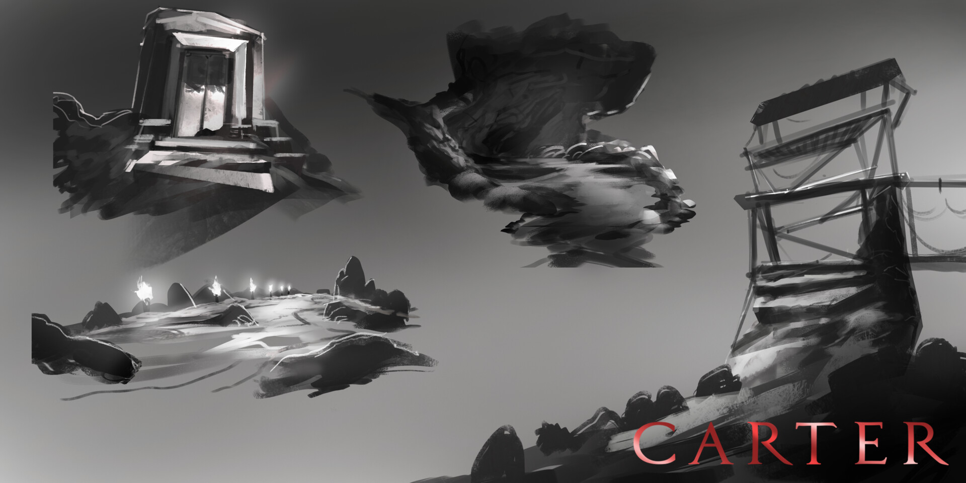 ArtStation - Level design sketches.