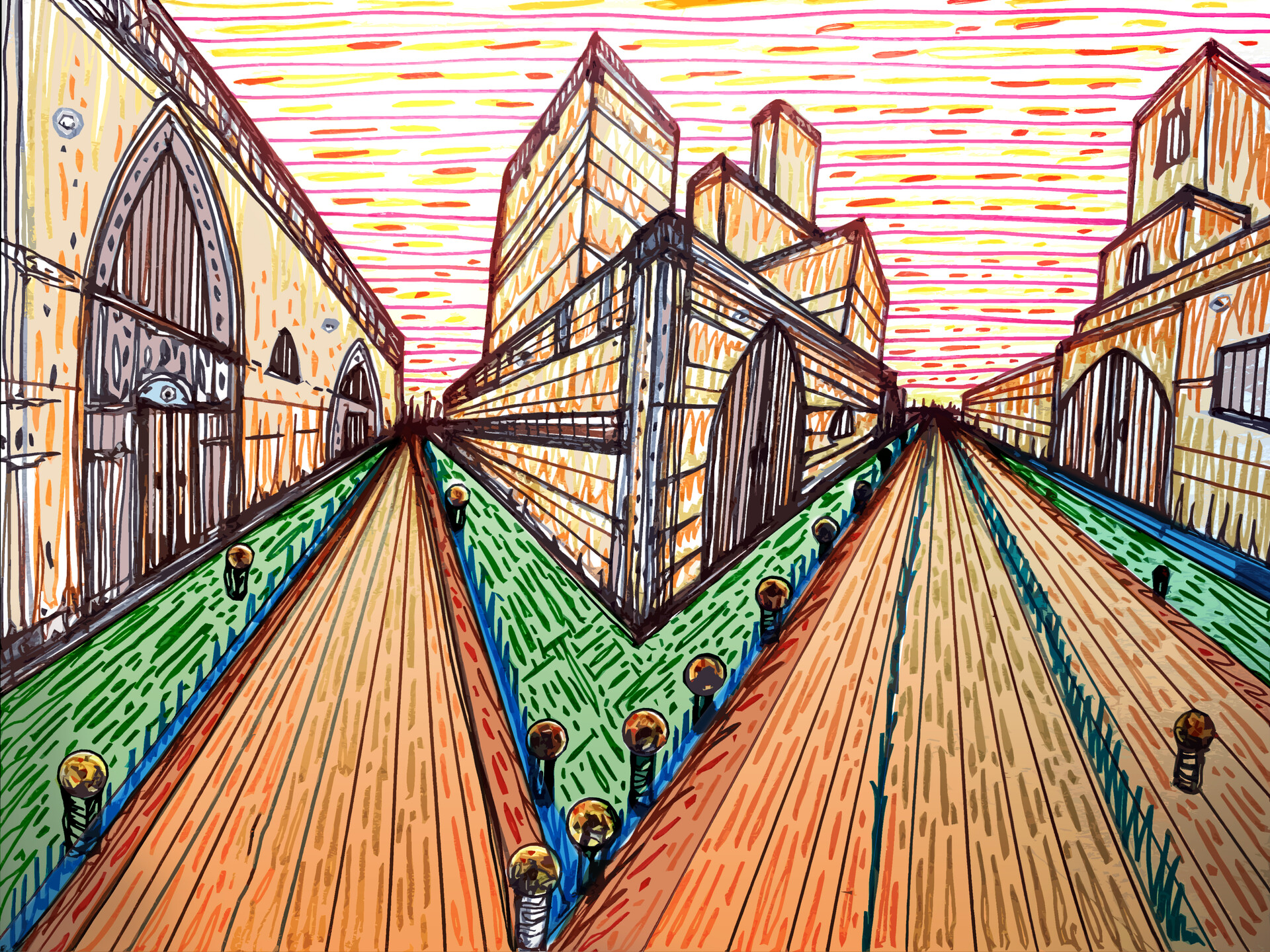 ArtStation - West street ( Abstract illustration )