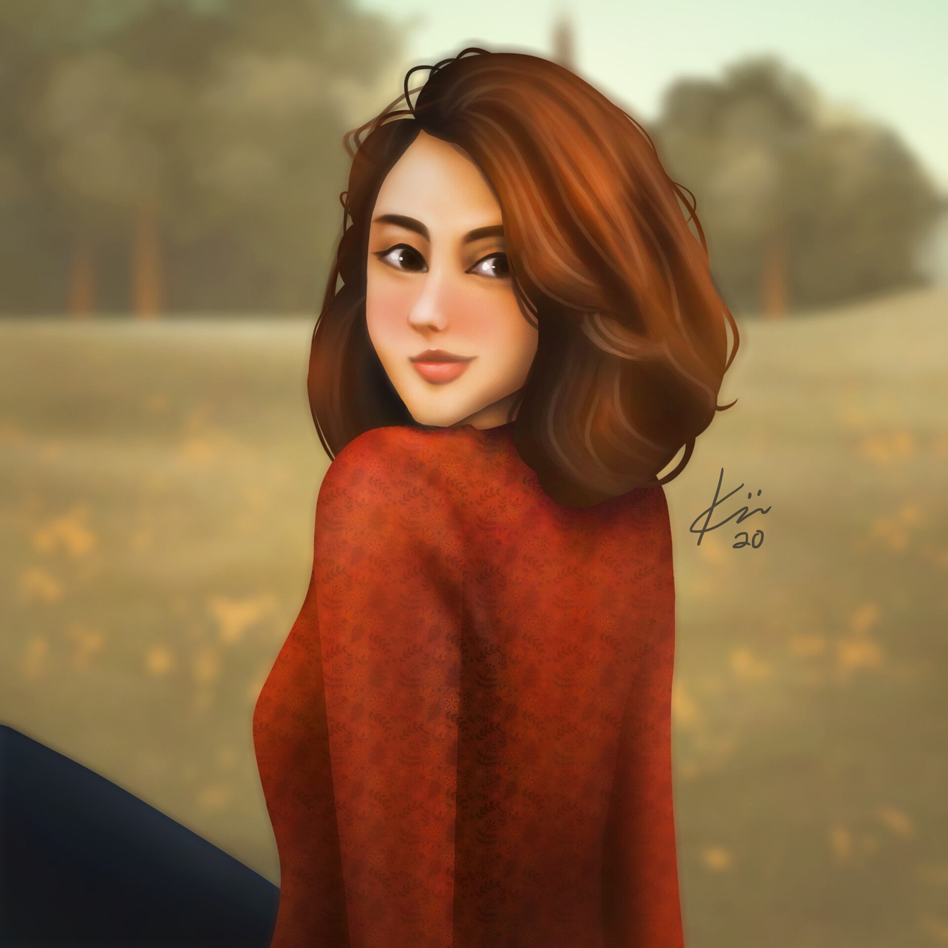 ArtStation - Cute Red Girl