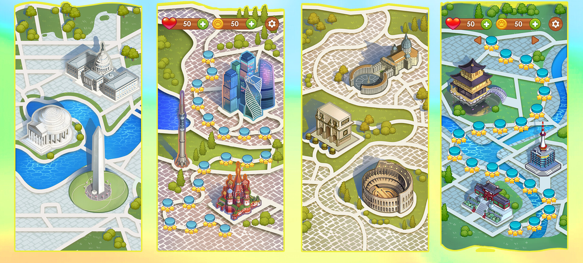 Yan Matrosov - Toshka World Travel - UI, 2D Art and Animations for ...