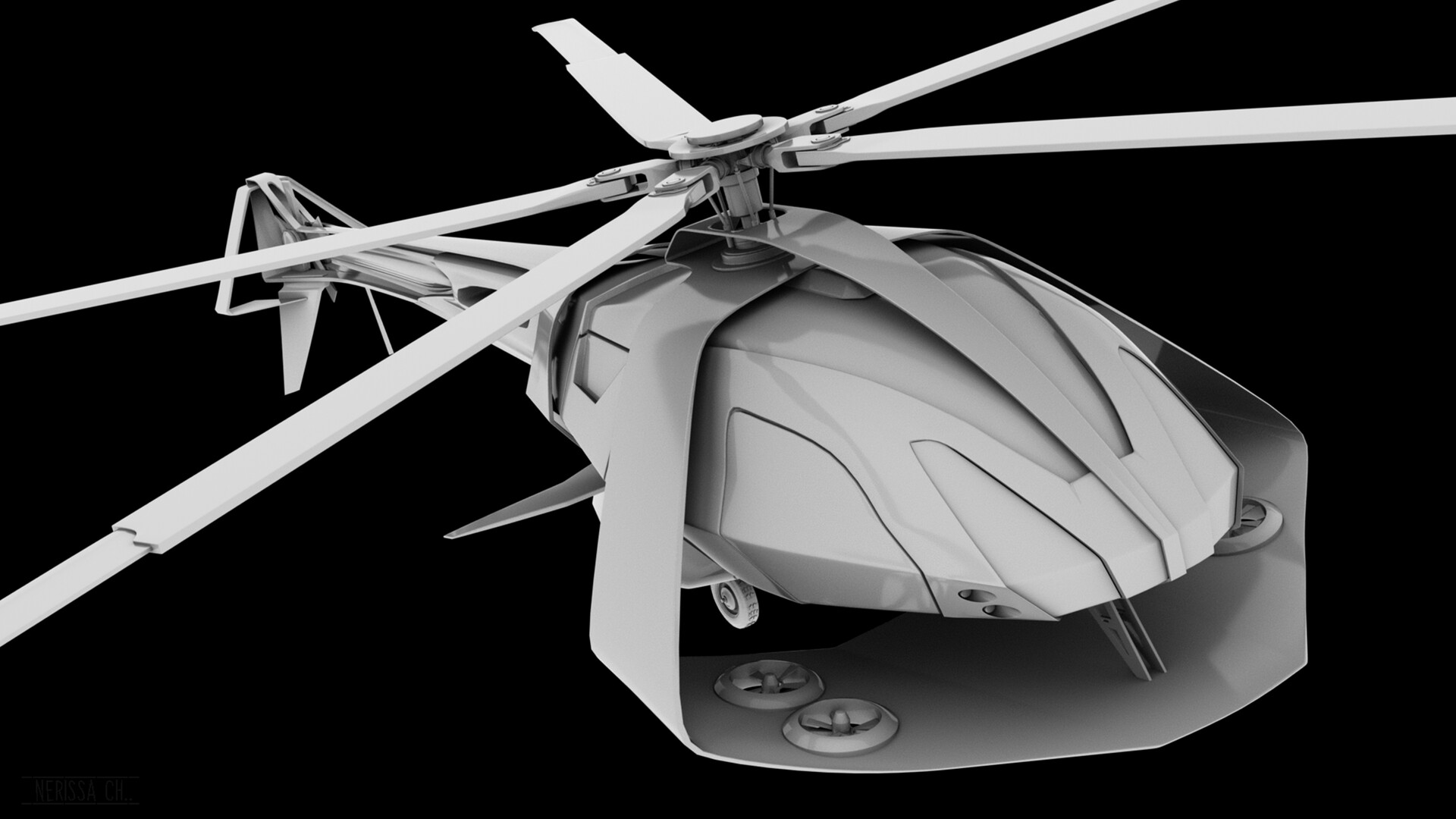 ArtStation - Tesla Helicopter