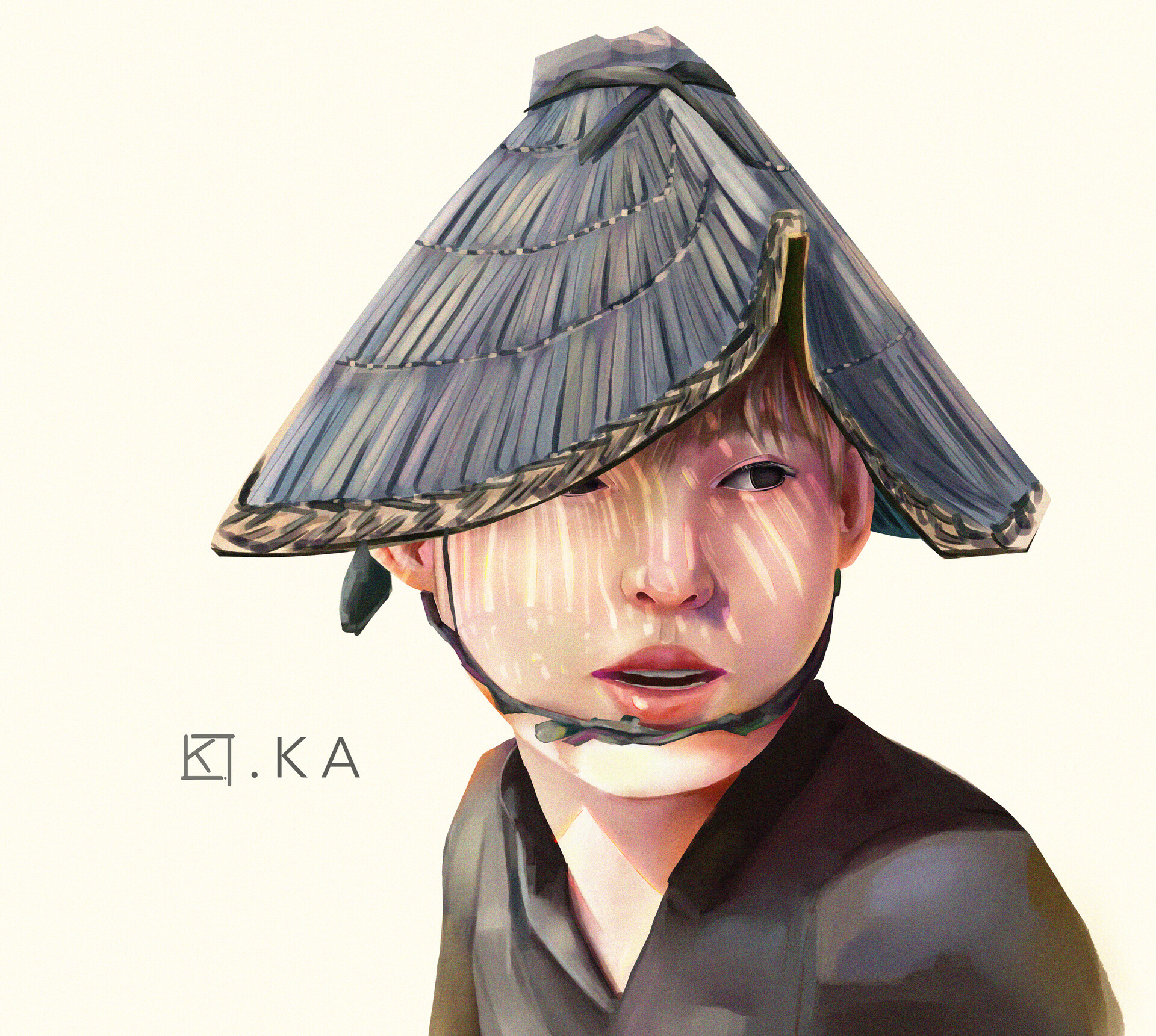 ArtStation - Child with a Japanese hat