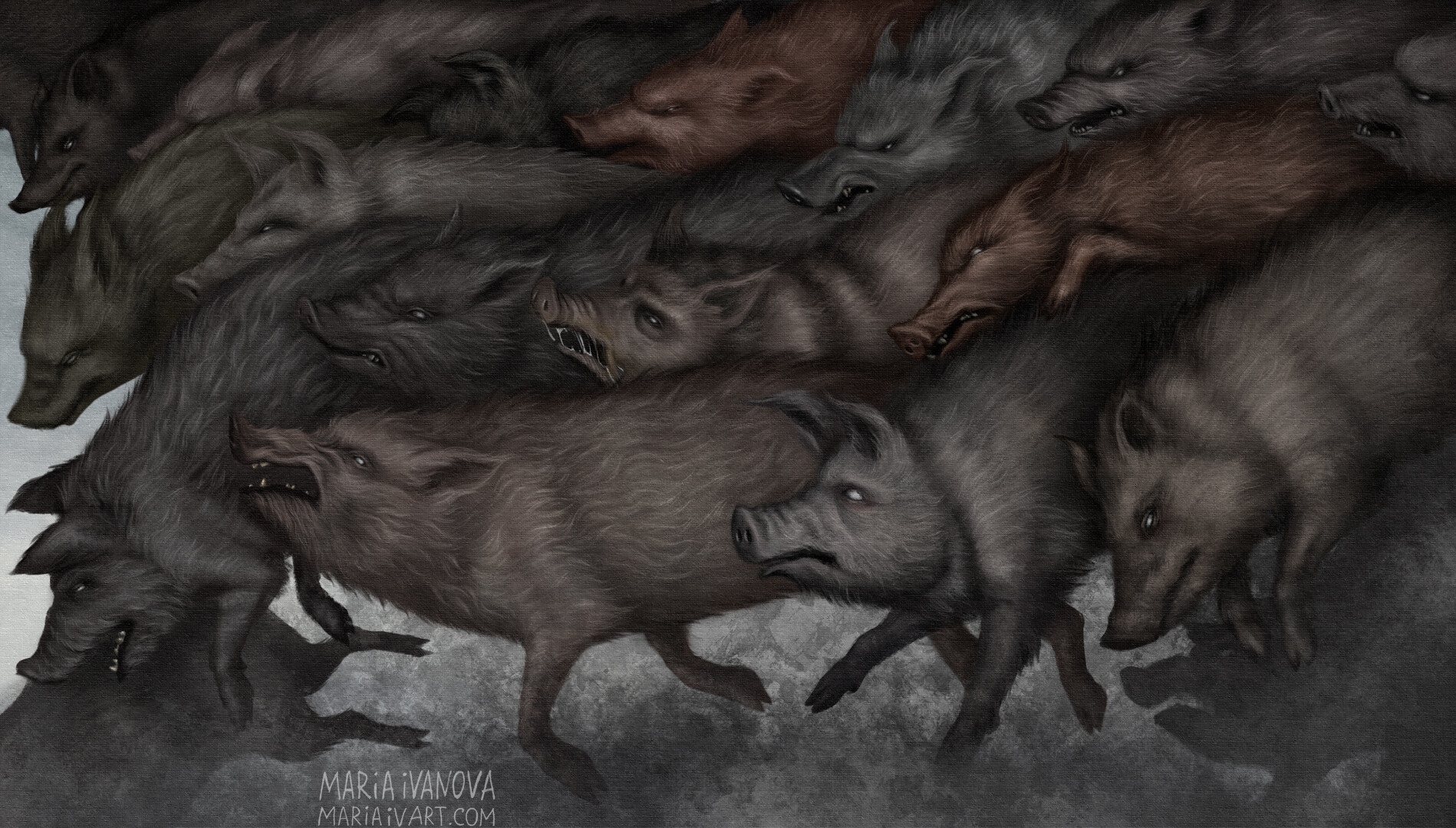ArtStation - Gadarene/Gerasene swines (pigs), aka "legion"