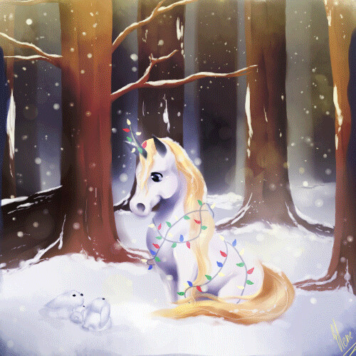 ArtStation - Unicorn - Christmas